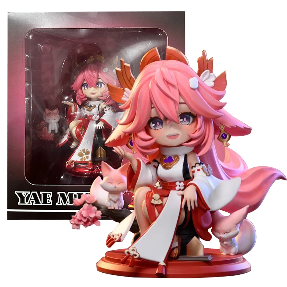 16CM-Anime-Game-Genshin-Yae-Miko-Figure-Q-version-cute-model-toy-gift ...