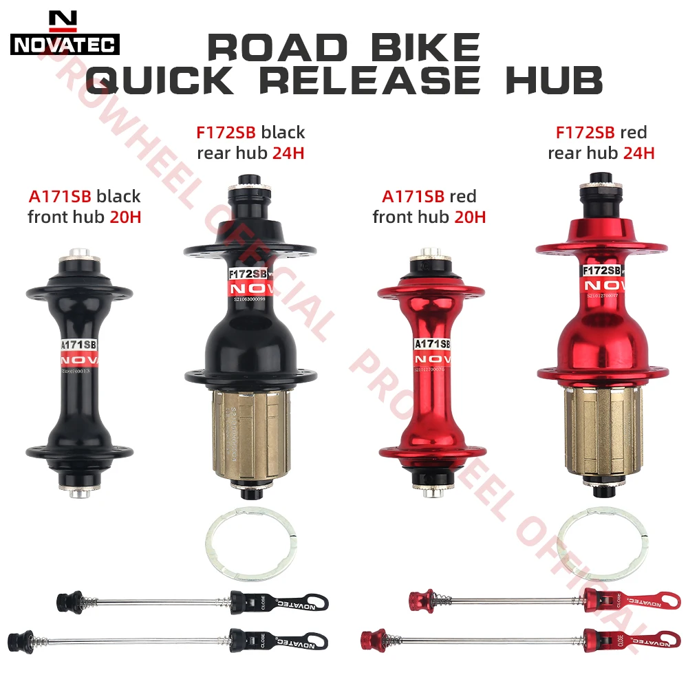 Novatec-Road-Bicycle-Hub-A171SB-F172SB-Front-20H-Rear-24H-Quick-Release ...