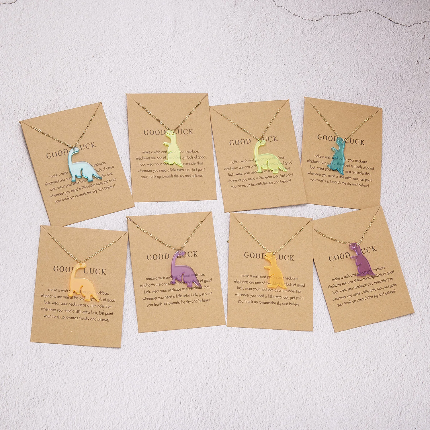 Colorful-Acrylic-Small-Dinosaur-Transparent-Acrylic-Paper-Card-Necklace ...