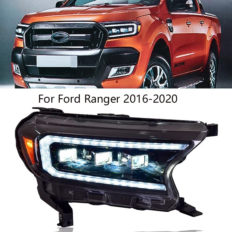 Car Front Lights For Ford Ranger 2016-2021 Thunder Everest Headlights ...
