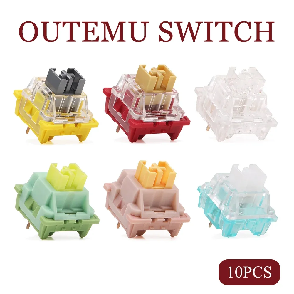 10Pcs-Outemu-Silent-Peach-V2-Switch-Lubed-Update-Silent-Lemon-Switches-Mechanical-Keyboard ...