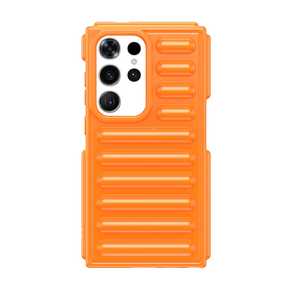 3D Capsule Solid Candy Shockproof Soft TPU Phone Case for A15 4G (Orange)