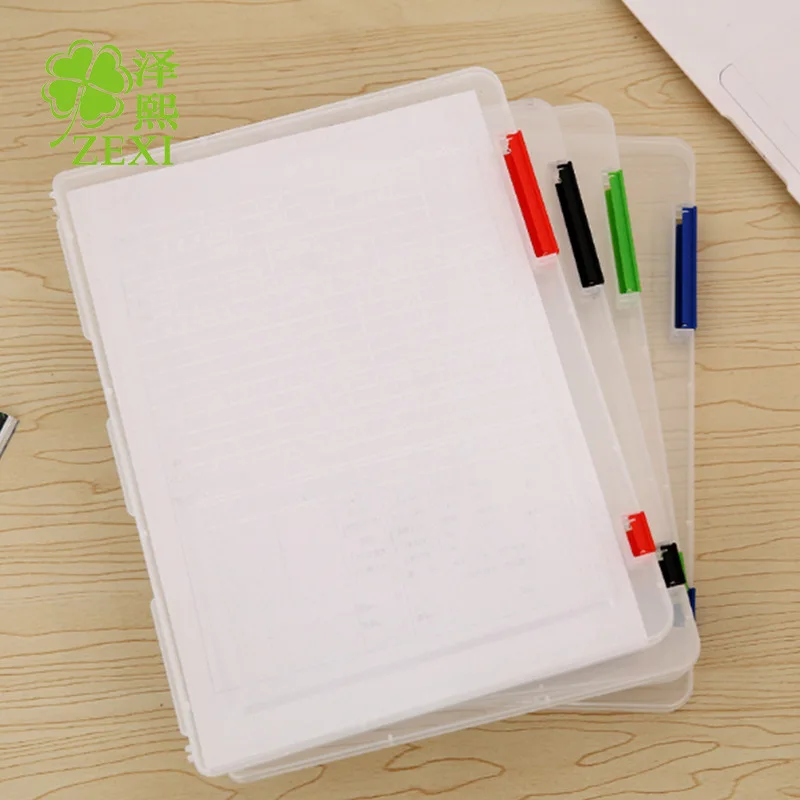 A4-Plastic-Portable-Case-Document-File-Folder-Transparent-Paper ...