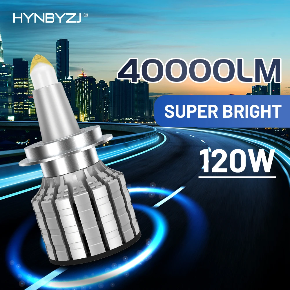 HYNBYZJ faro LED para coche, Bombilla antiniebla H1 H7, 100W, 18000LM ...