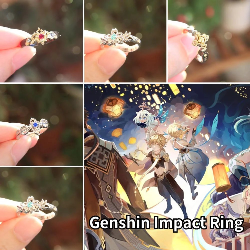 Anime-Ring-Genshin-Impact-Finger-Rings-925-Silver-Open-Ring-Albedo ...