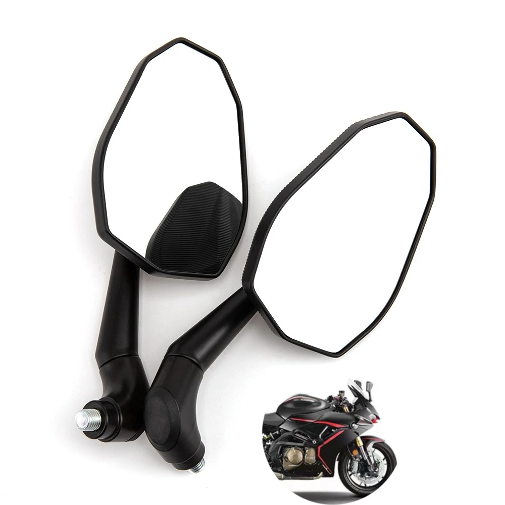Motorcycle Rearview Side Mirror Black Motorcycle Side Mirrors Left ...