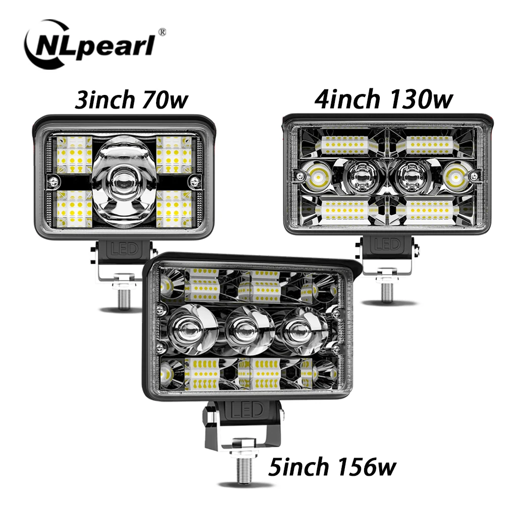 Nlpearl Car 3-5inch LED Light Bar Off Road Spotlight Work Light for ...