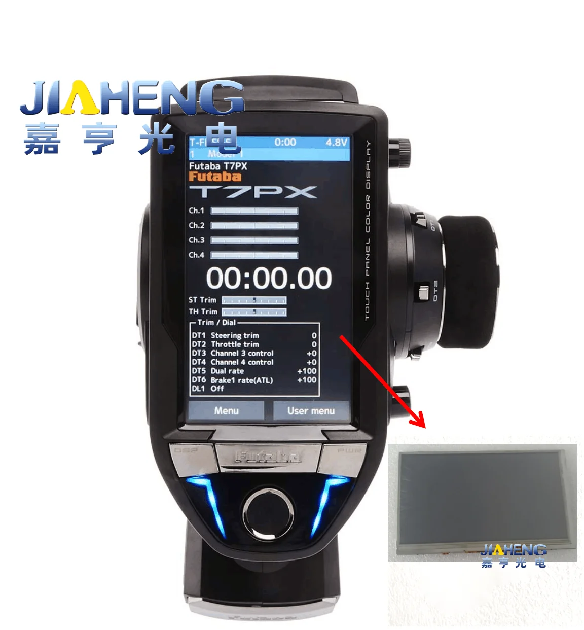 For-Futaba-T7PX-Futaba-7pxr-7PX-LCD-Disaplay-With-Touch-Screen-Panel ...