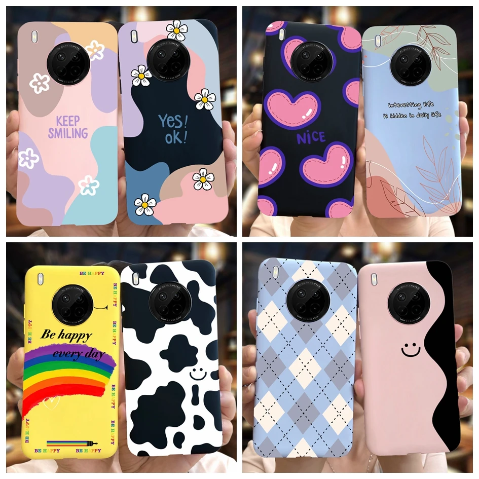 For Huawei Y9a Case on HuaweiY9a Cover Stylish Rainbow Cartoon TPU ...