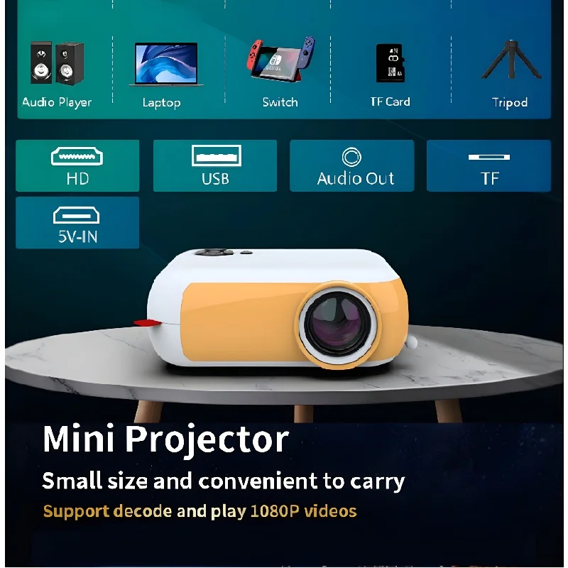 Smart-Phone-Wireless-Connect-Directly-Projector-A10-Projector-HiFi ...
