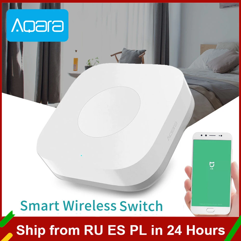 Original Aqara Smart Wireless Mini Switch Key One Button Remote Control ...