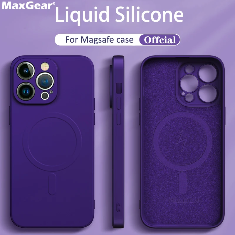 Official Liquid Silicone Magnetic Wireless Charging Case - Magsafe ...
