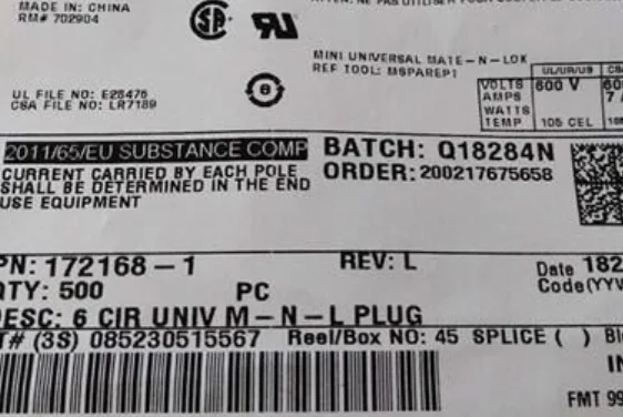 Conectores 172168-1 caixas terminais crimp soquete cabeçalho peça original