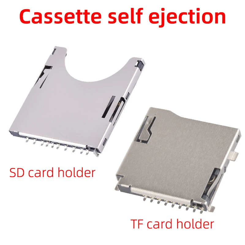 10pcs Push-Push Design TransFlash TF Micro-SD Card Holder Adapter ...