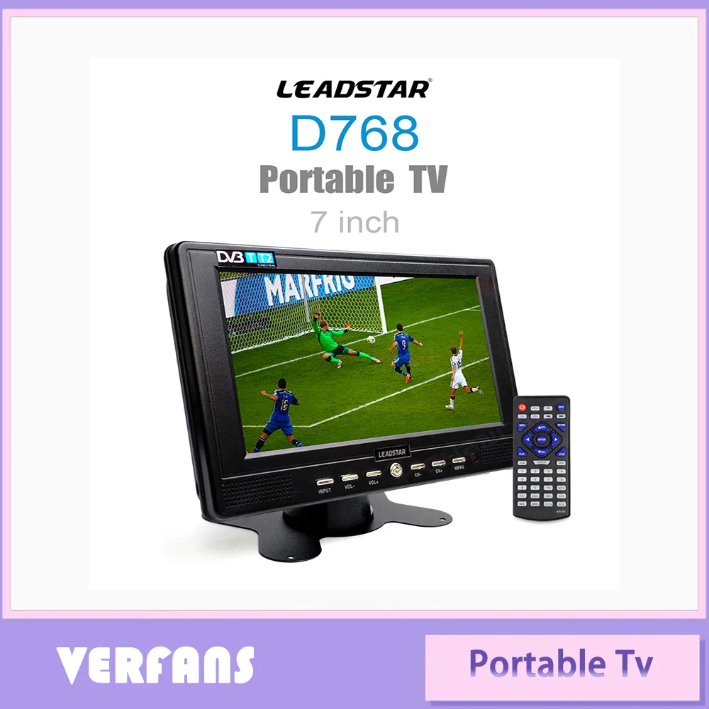 2023 Newest D7 7-Inch Digital And Analog Mini Small Car Tv Portable Tv ...