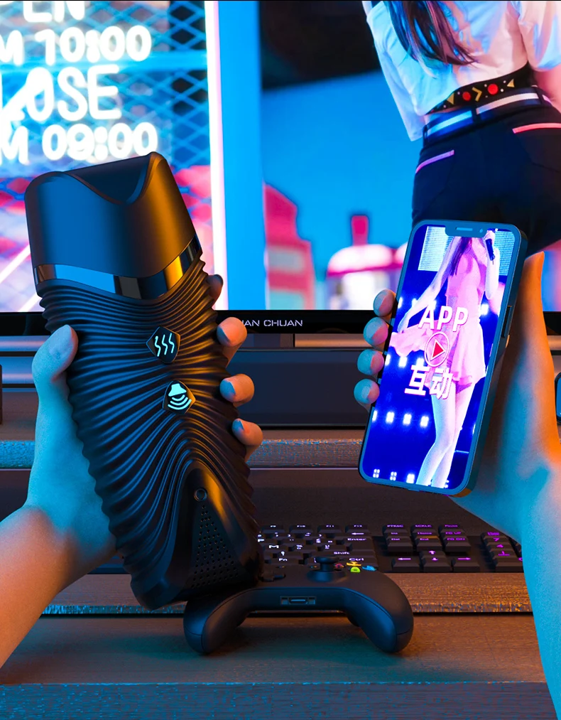 Masturbateur électrique automatique pour homme, vibrateur, chauffage de la voix, vagin, chatte ...