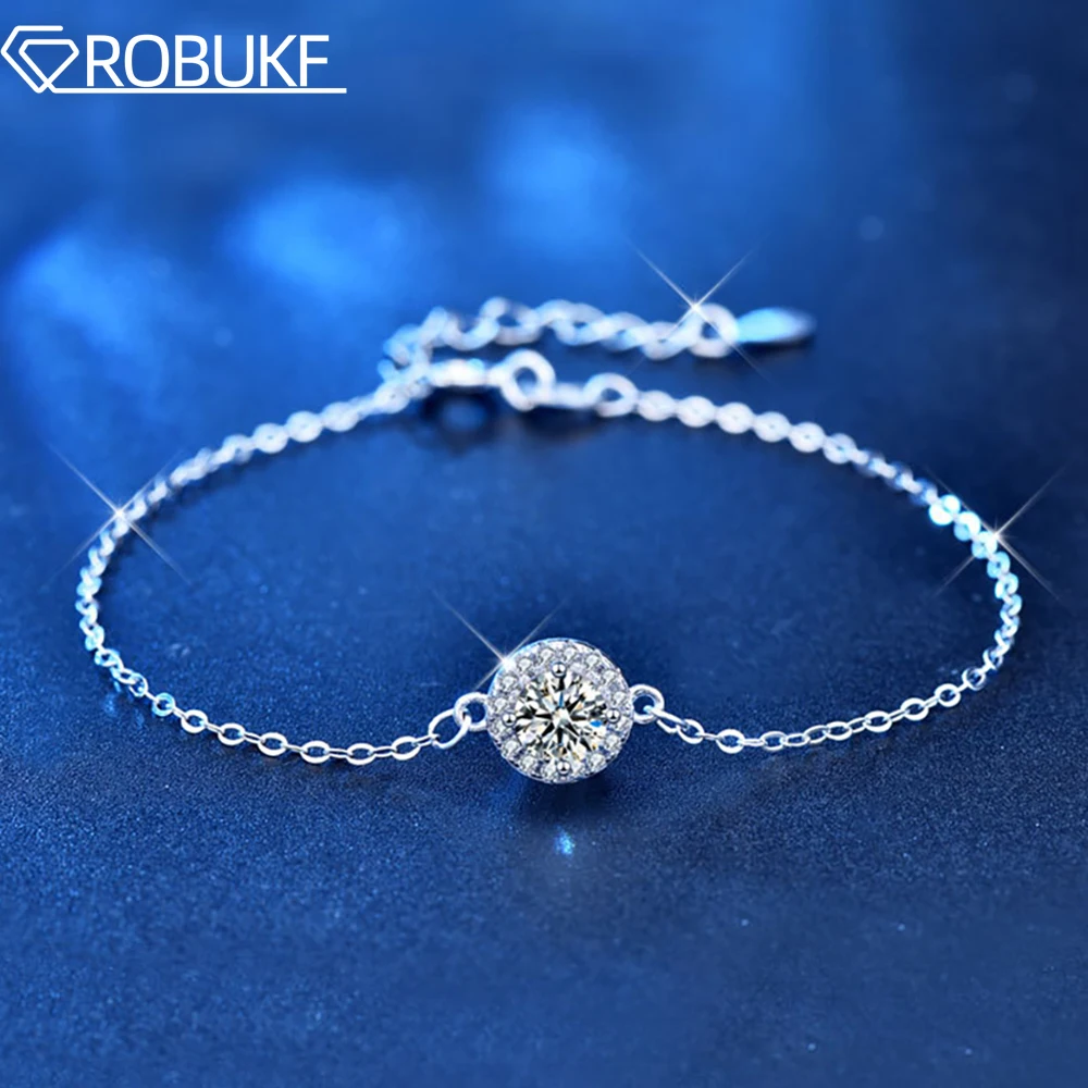 Moissanite-Bracelet-5mm-D-Color-Single-Moissanite-Diamond-S925-Sterling ...