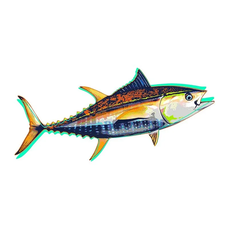 30cmx13-5cm-Funky-Tuna-Fish-Car-Sticker-Outdoor-Fishing-Boat-Kayak ...