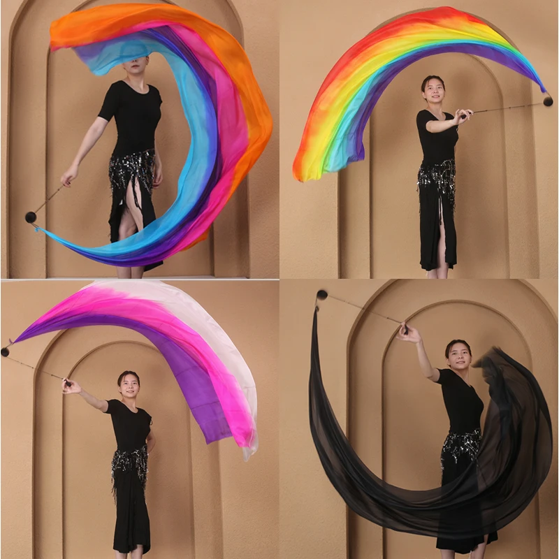 Belly-Dance-Silk-Veil-Poi-Chain-Ball-Women-BellyDance-Streamer-Stage ...