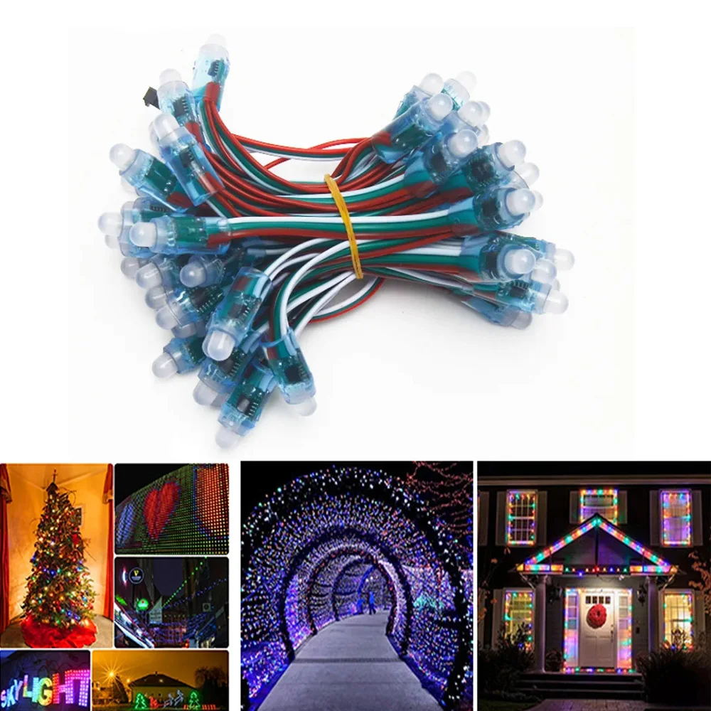 50pcs-12mm-WS2811-Full-Color-LED-Pixel-Light-Module-DC-5V-12V-IP68 ...