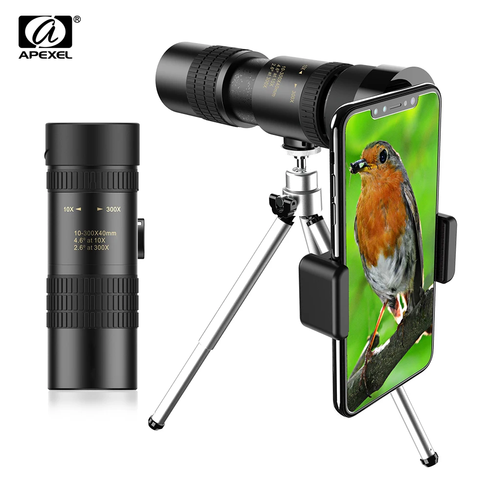 APEXEL-HD-10-300X40-Telescope-Zoom-Telephoto-Lens-Powerful-Foldable ...