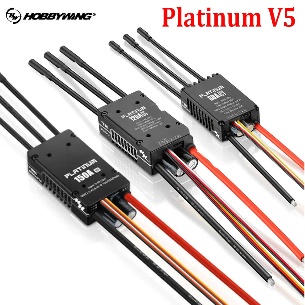 Hobbywing-Platinum-V5-80A-120A-150A-3-8S-Brushless-ESC-Electric-Speed ...