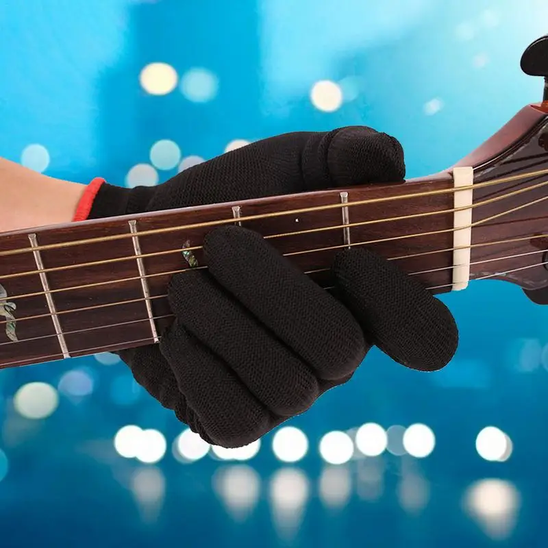Nylon-Guitar-Gloves-Guitar-Bass-Fingertips-Musical-Instrument-Practice ...