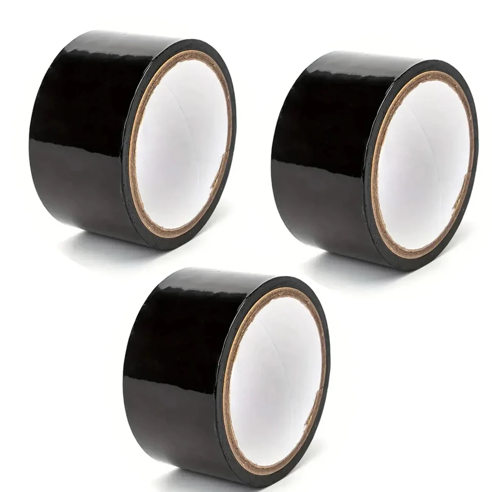 Bondage Tape BDSM Set For Adults - 3 Roll Static Cling Restraint Tape ...