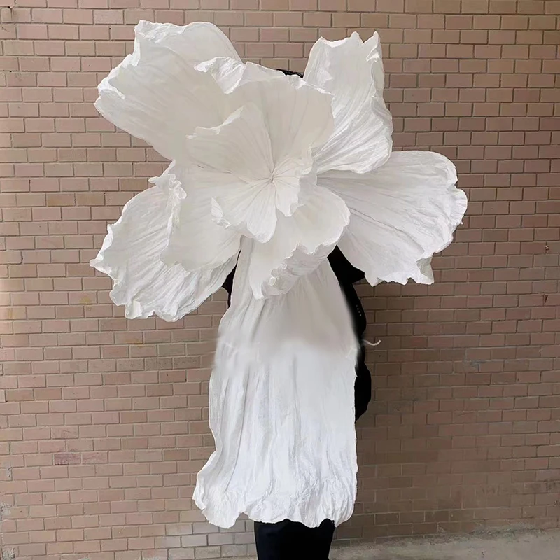 Giant plastic paper art, large flowers, large wedding background flower ...