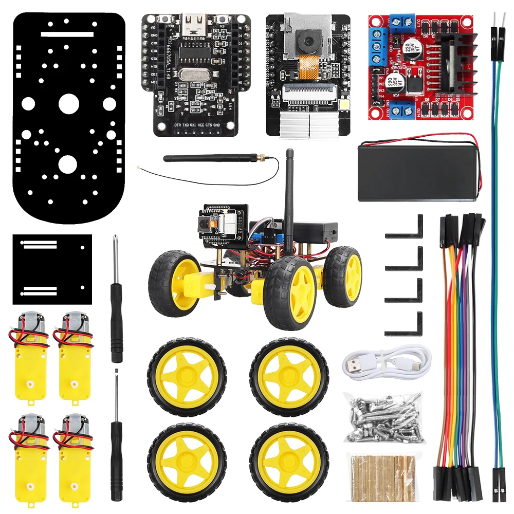 Stem Toys For Kids 10-13 ESP32 Smart Camera Robot Car - 4WD Mecanum ...