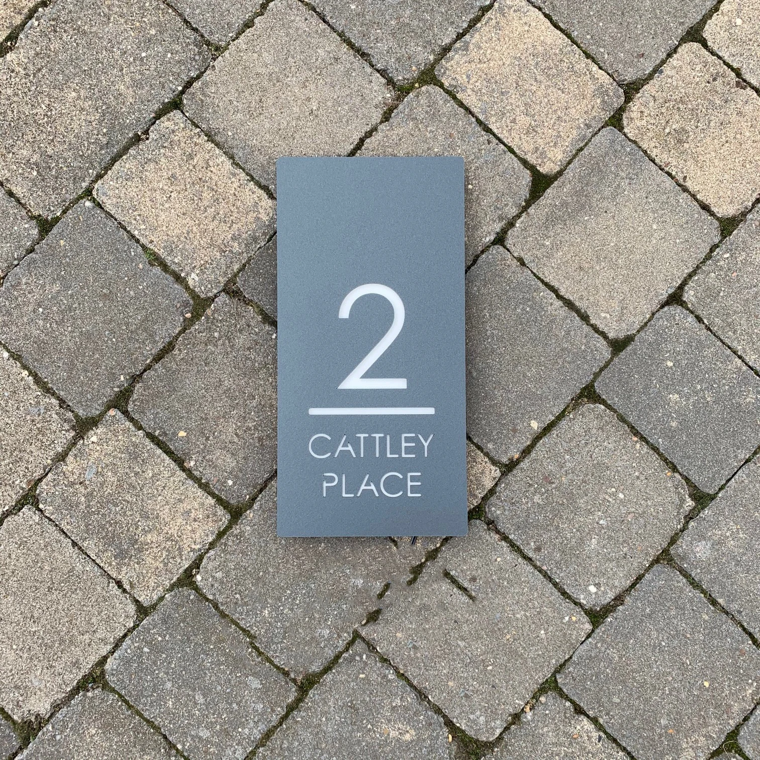 Personalized Custom Acrylic Gray Black House Numbers Sign Address ...