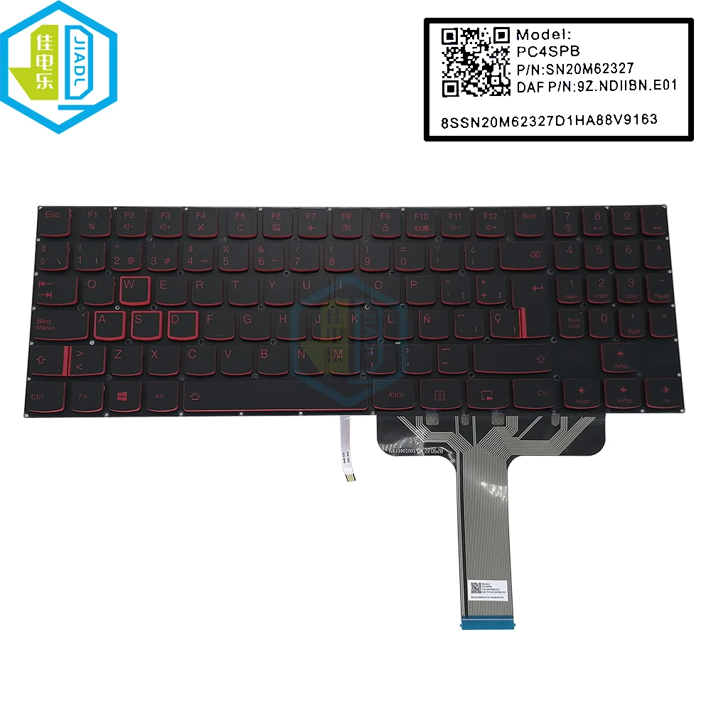 Teclado retroiluminado español para ordenador portátil, accesorio de ...