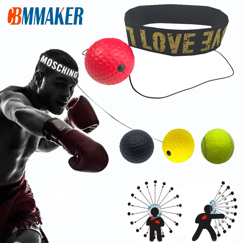 Boxer Raising Reaction Force Hand Eye Boxing Reflex Speed Punch Ball ...