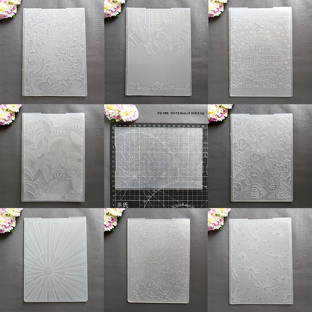 NEW-Classical-Embossing-Folder-Transparent-Embossing-Plastic-Plates ...