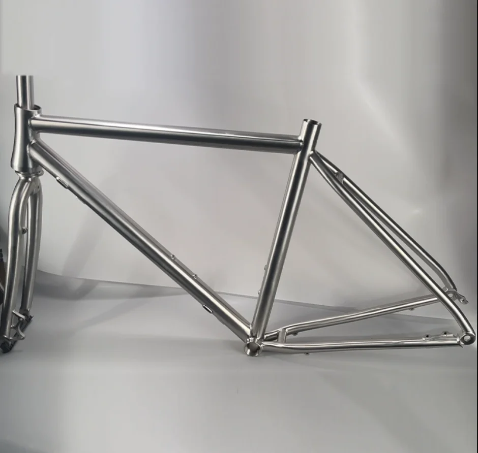 High End 700C Titanium Gravel Road Bike Frame Disc Brake inner Cable ...