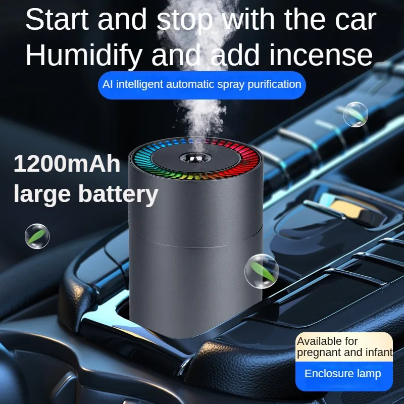 Car-Humidifier-Rechargeable-Mute-Colorful-Ambient-Light-USB-Portable ...