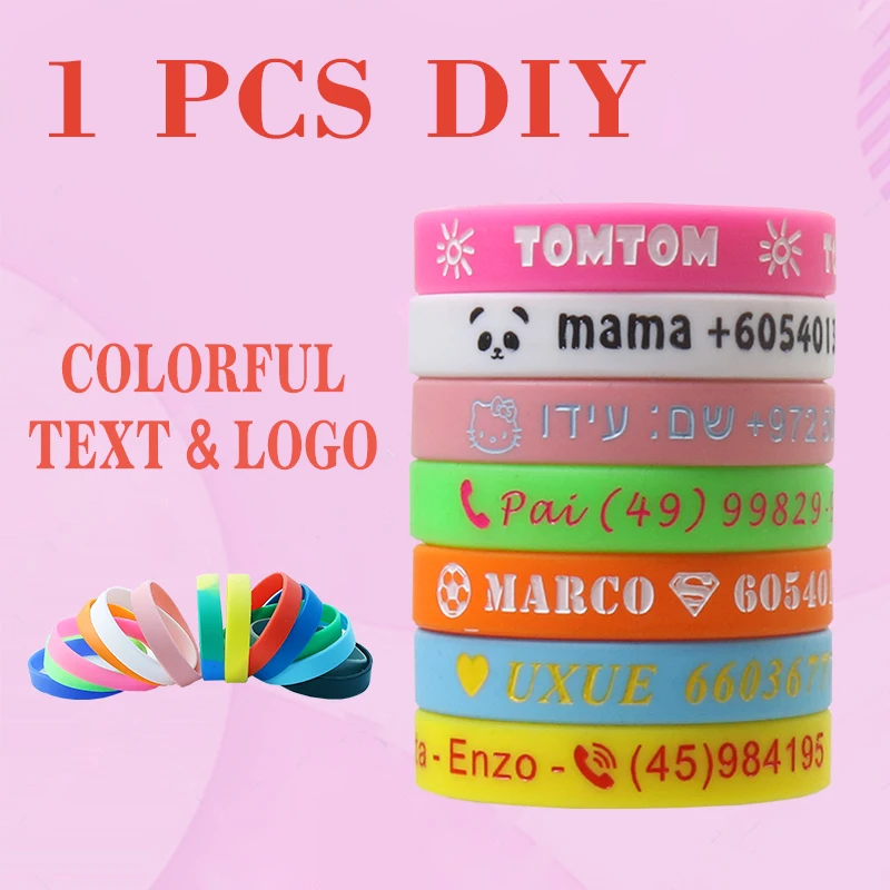 Pulseira de Silicone Personalizada SOS com Número de Telefone Gravado ...
