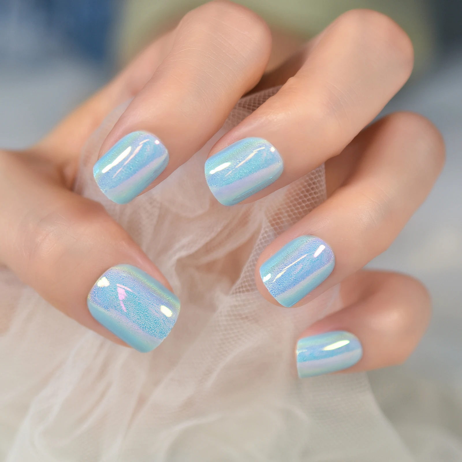 Bright Light Blue Nail Polish