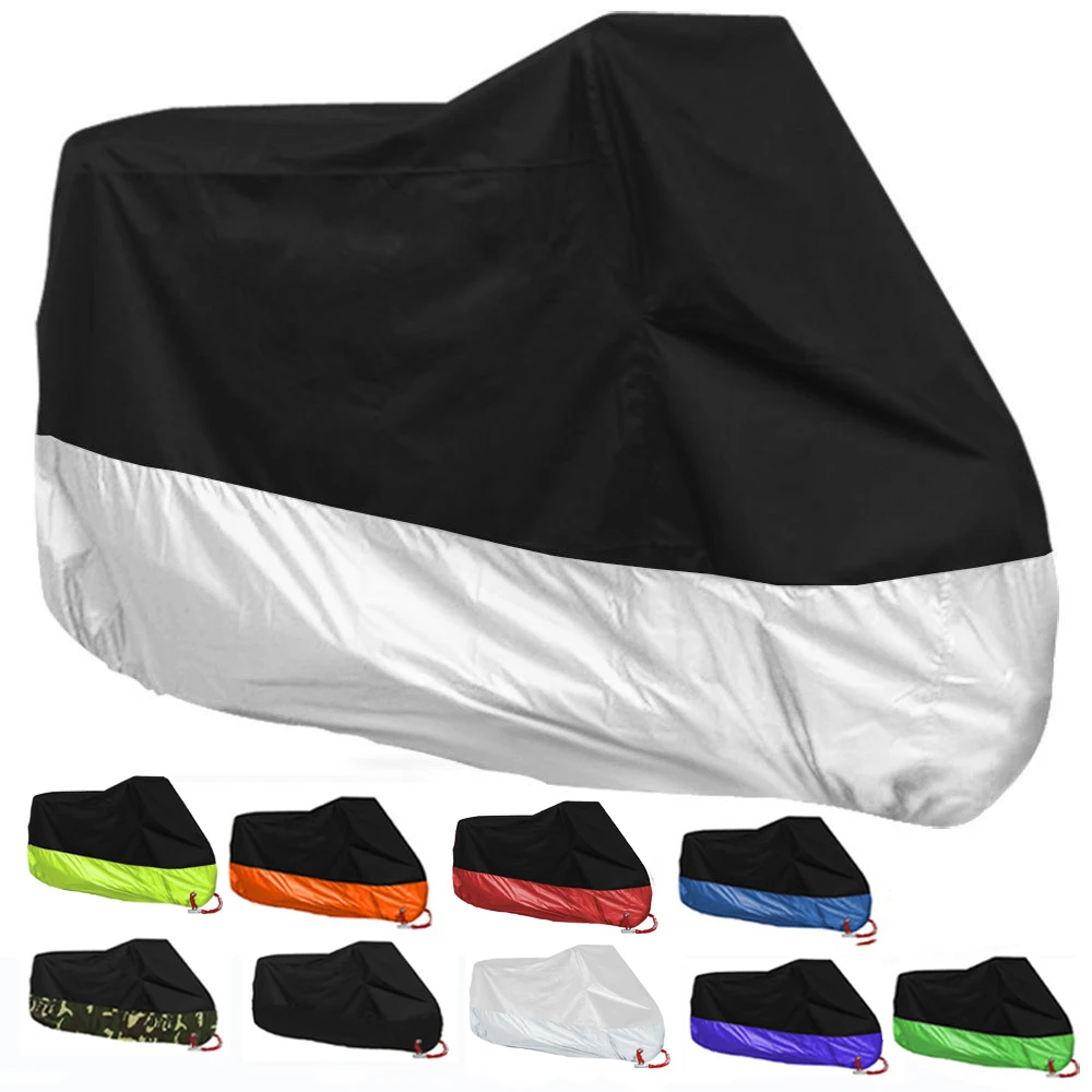 190T-Black-Blue-Design-Waterproof-Motorcycle-Covers-Motors-Dust-Rain ...