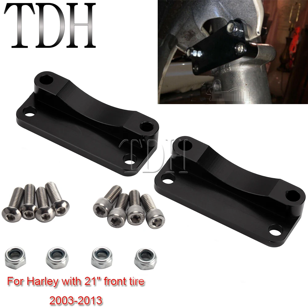 Black 21" Wheel Tire Front Fender Relocator Adapters Spacers Kit For ...