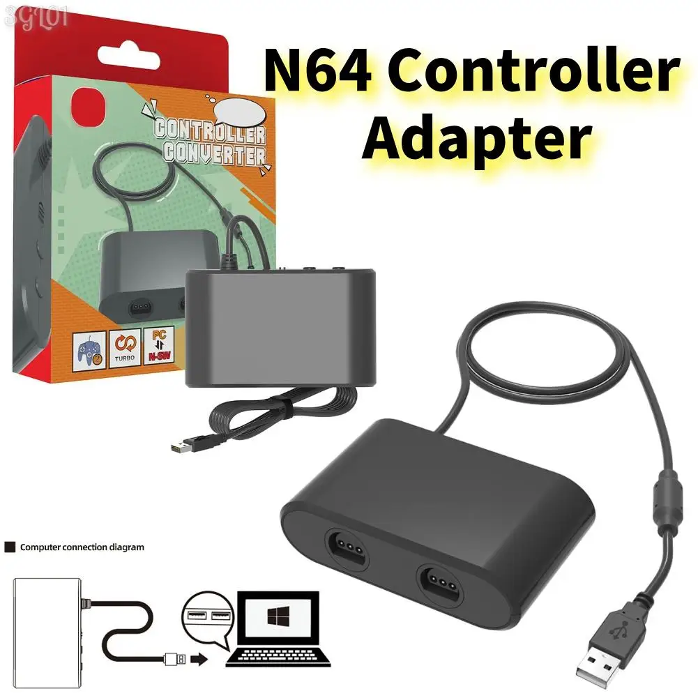 N64-Controller-Adapter-Support-Turbo-Wireless-USB-Adapter-No-Lag-USB ...