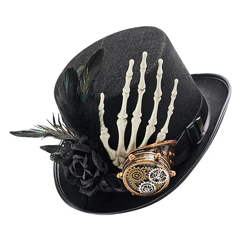 Steampunk-Mini-Top-Hat-Gothic-Punk-Gear-Halloween-Hat-Hair-Clip ...