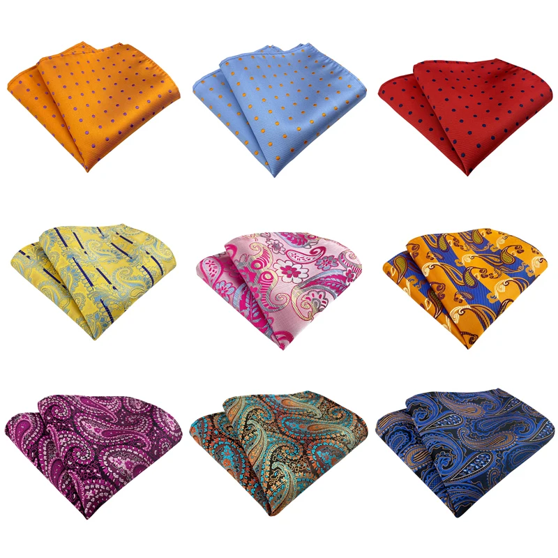 Brand Handkerchief Man Floral Paisley Striped Fit Formal Party Pocket ...