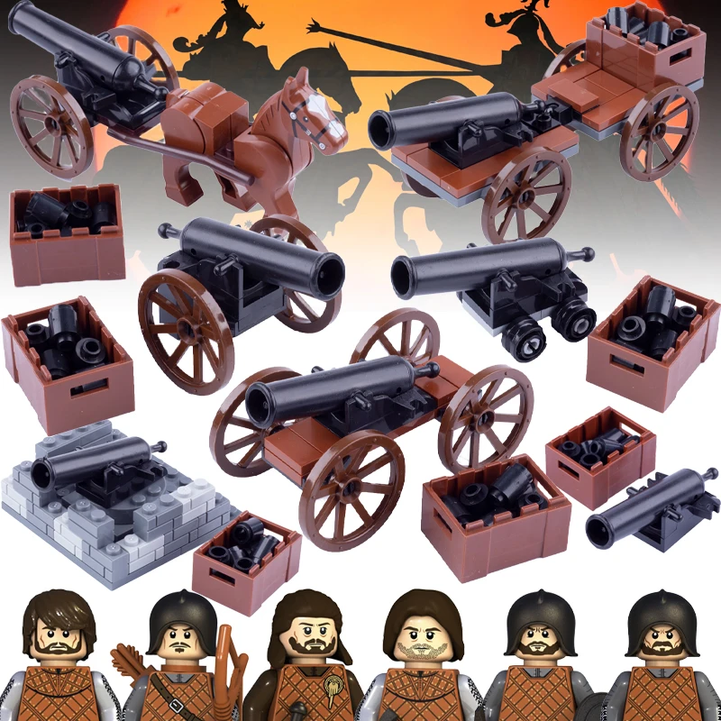 Medieval Cannon Building Blocks Military Rome Knight Castle Soldier ...