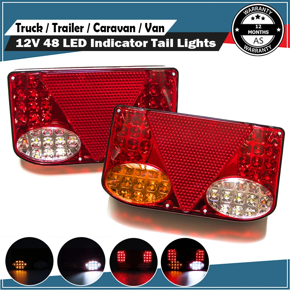 2PCS-12V-LED-Car-Truck-Tail-Light-Taillight-Rear-Stop-Brake-Light ...