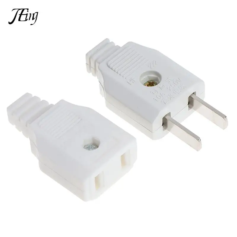 US-American-2-Flat-Pin-AC-Electric-Power-Male-Plug-Female-Socket-Outlet ...