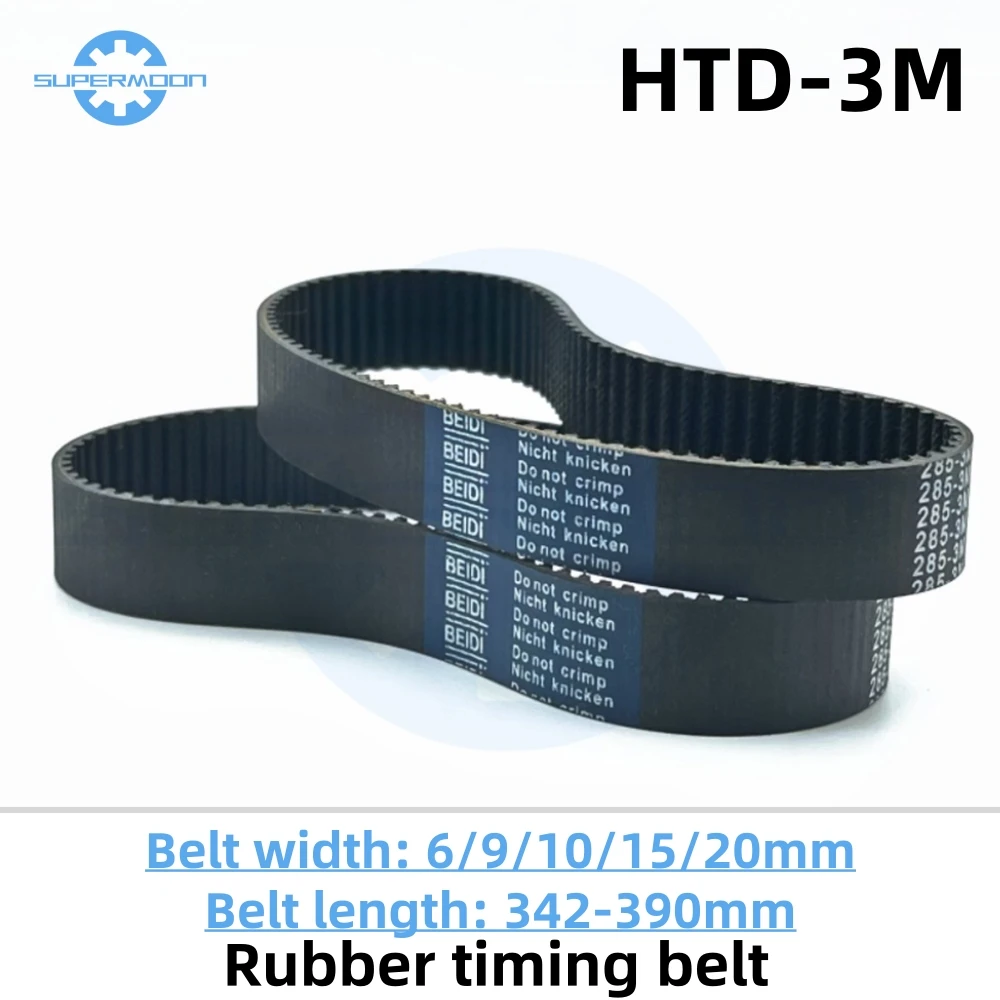 HTD-3M-Closed-Loop-Rubber-Timing-Belt-Length-342-345-348-351-354-357 ...