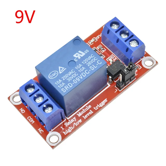 1 Channel 5V 9V 12V 24V Relay Module Board Shield With Optocoupler 12V ...