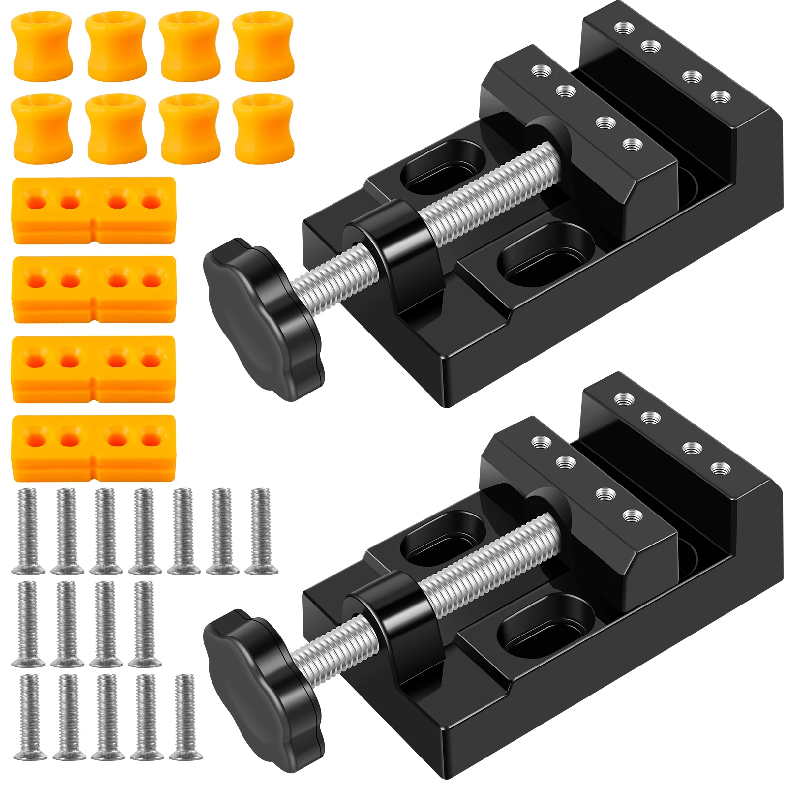 Mini-Bench-Vice-Clamp-Mini-Flat-Clamp-Set-Aluminium-Alloy-Parallel ...