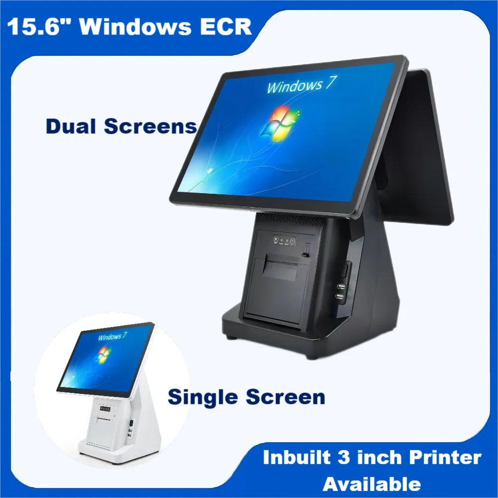 15-6-Inch-Windows-POS-System-i3-i5-Dual-Screen-Win10-Cash-Register-With ...